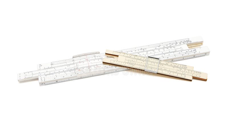 Vintage Slide Rule Calculating and Measuring Instrument. Stock Image ...