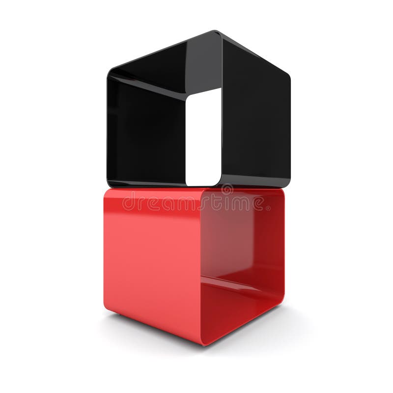 Two cubes stock illustration. Illustration of shelf, white - 19028895