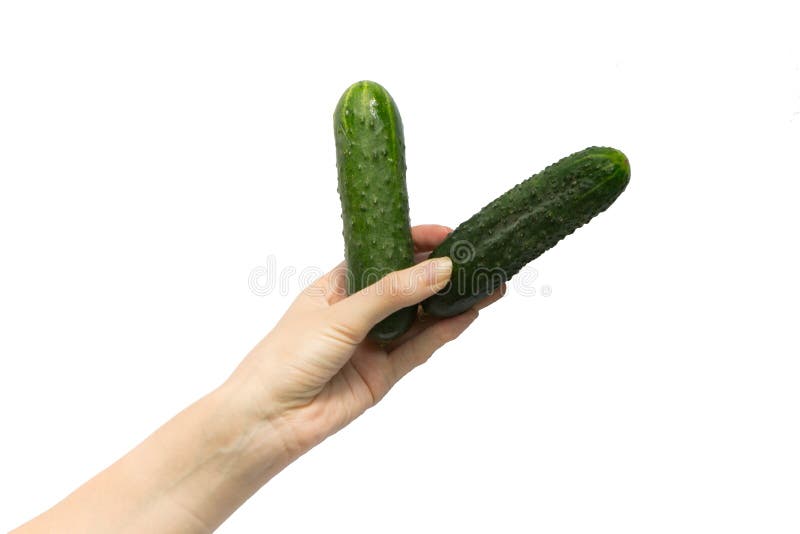 Cucumber in a hand pattern stock photo. Image of juicy - 120363108