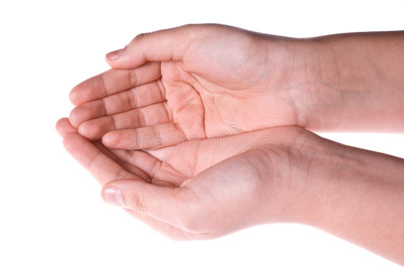 Two cupped hands stock image. Image of fingers, empty - 6818873
