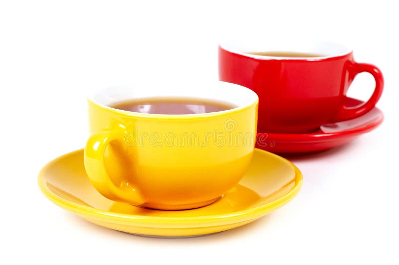 Row of Colorful Coffee Cups Stock Photo - Image of mugs, pink: 2132108