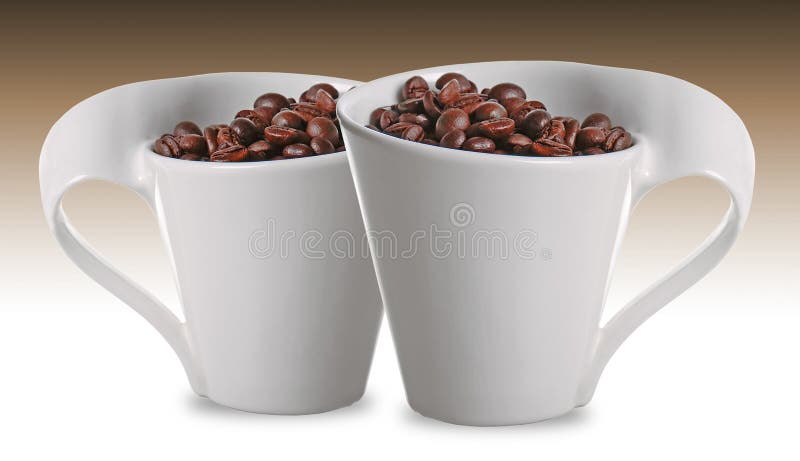 Two cups of coffee stock photo. Image of italian, composition - 10650724