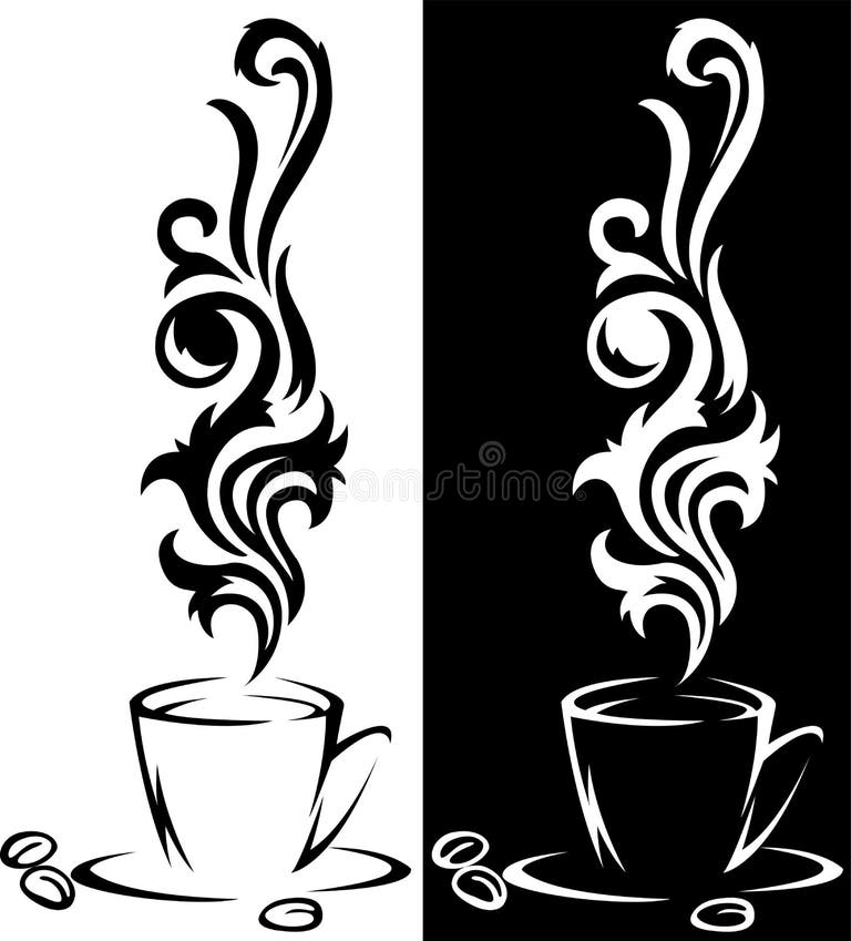 Stylized Steaming Coffee Cups Stock Illustrations – 225 Stylized ...