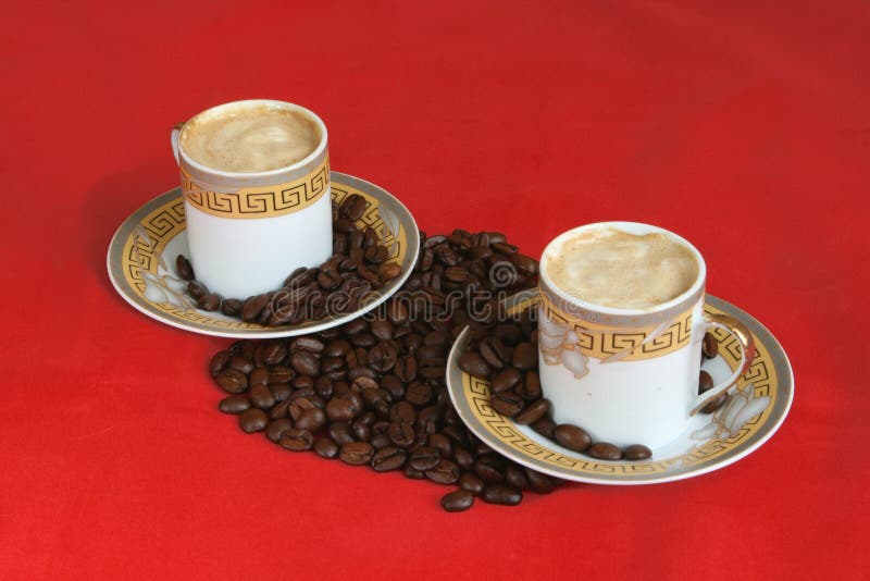 Two cups of coffee stock image. Image of aroma, liquid - 2217315