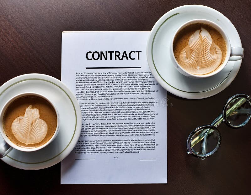 Contract Papers. Document. Folder with Stamp and Text Stock ...