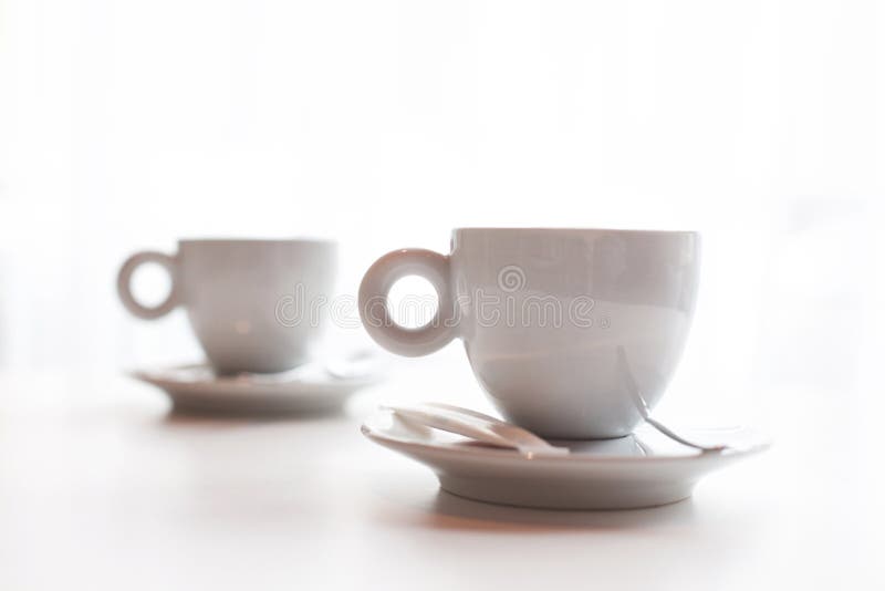 Two cups of black coffee stock image. Image of vertical - 6586375