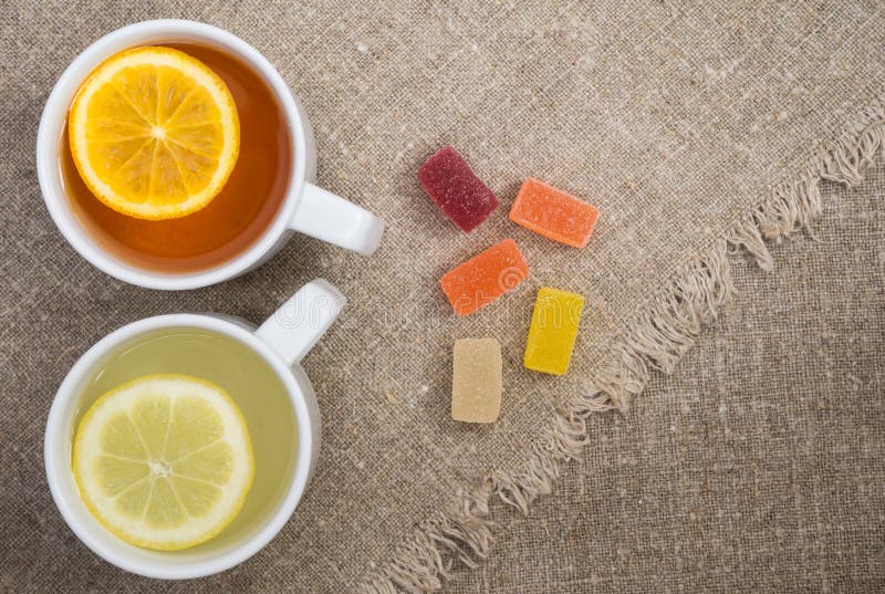 Two Cups with Different Types of Tea Stock Image - Image of delicious ...