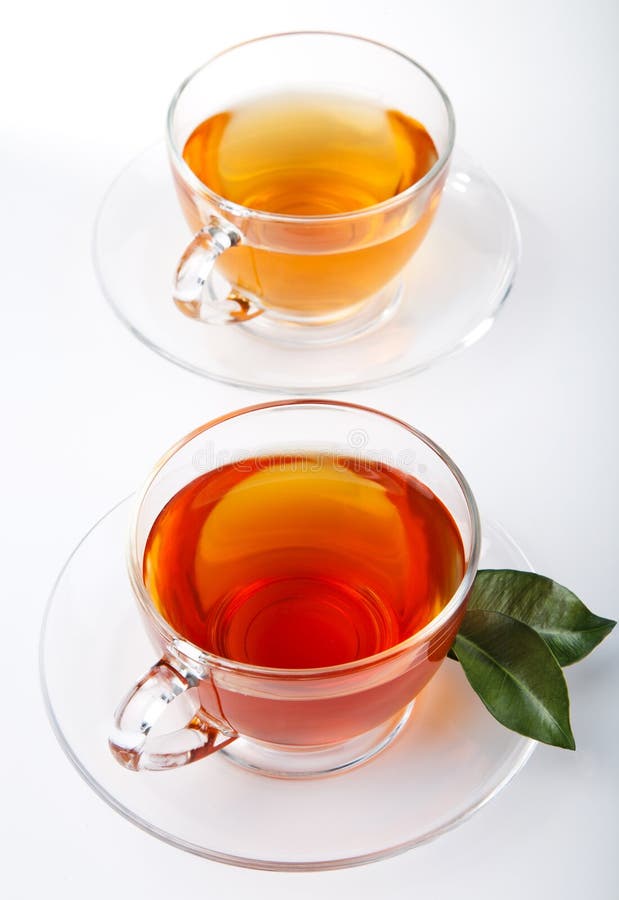 Two cups of tea stock photo. Image of black, drink, aromatic - 18132676