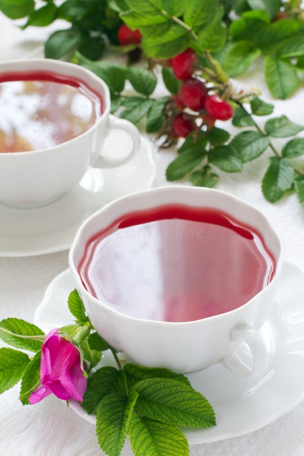 Two cups of tea stock image. Image of health, pink, gourmet - 29519145
