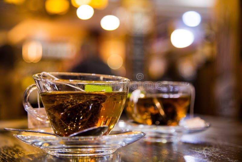 Two cups of tea stock image. Image of couple, beverages - 62879077