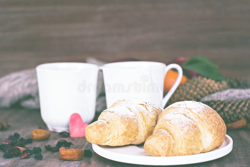 Two Cups of Tea in a Romantic Setting. Stock Image - Image of drinks ...