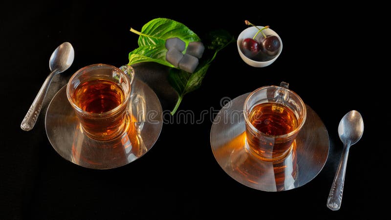 Two cups of tea stock image. Image of herb, herbal, macro - 279509091