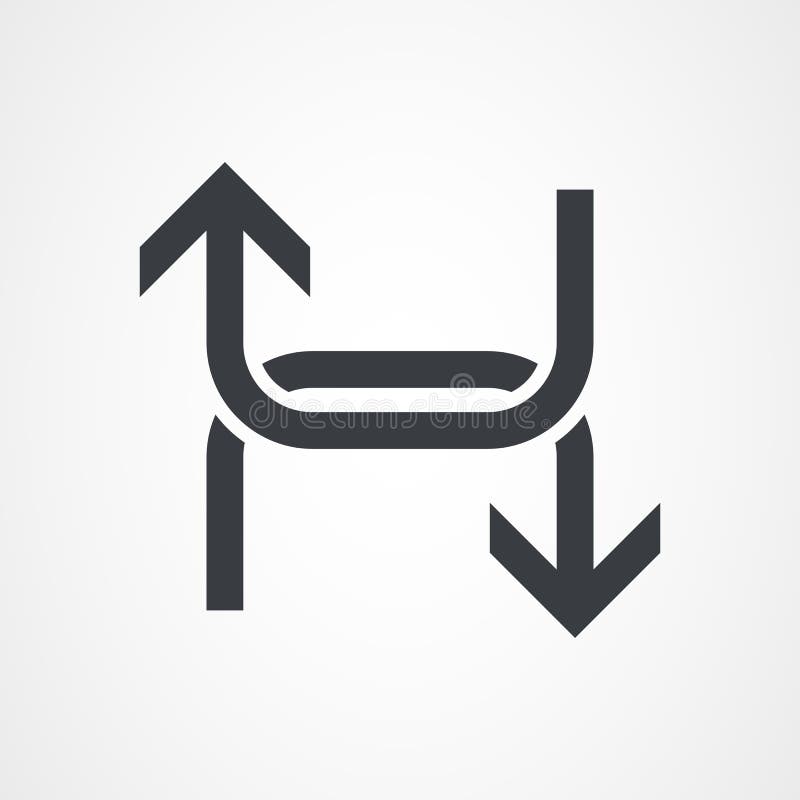 Two Curved Arrow, Arrow Icon Stock Illustration - Illustration of ...