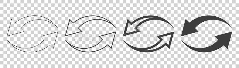 Two Curved Arrows. Two Opposite Symmetrical Arrows Stock Illustration ...