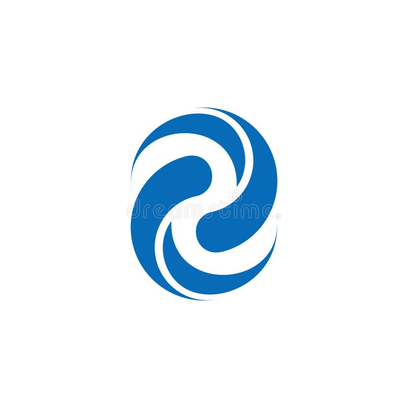 Two Curves Blue Water Geometric Movement Logo Vector Stock Vector ...