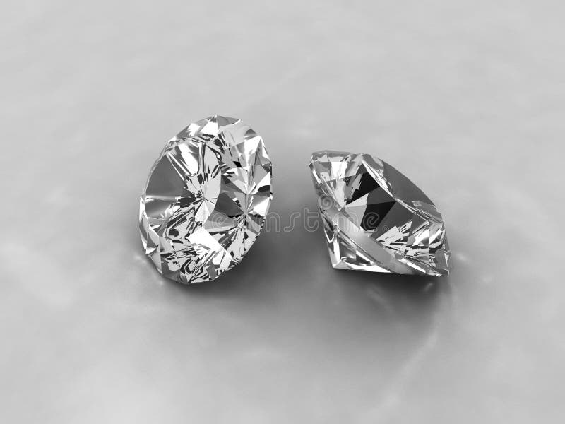 Two cut diamonds stock illustration. Illustration of jewel - 19561533