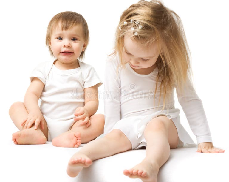 Two cute babies stock image. Image of play, playful, little - 4676023