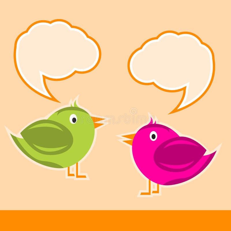 Two Birds Talking Stock Illustrations – 90 Two Birds Talking Stock Illustrations, Vectors ...