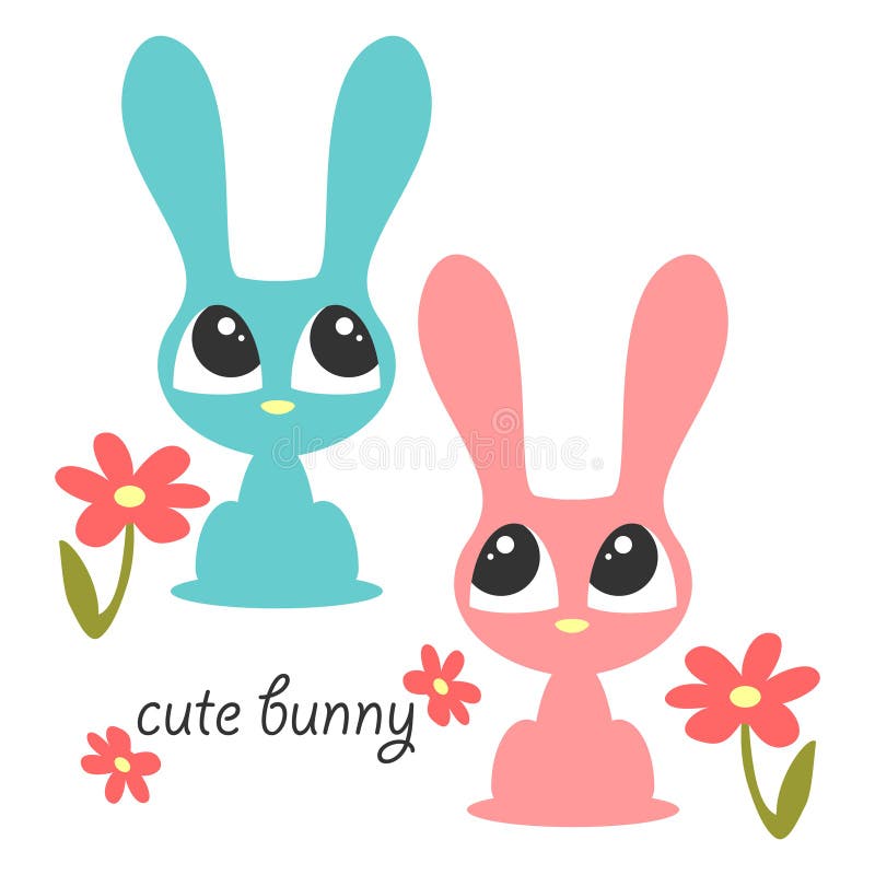 Two cute bunnies stock vector. Illustration of romantic - 30382566