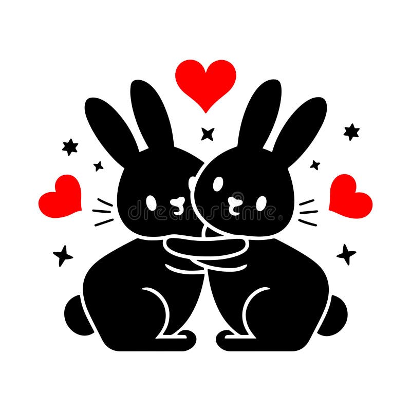 Bunnies Hugging Stock Illustrations – 194 Bunnies Hugging Stock ...