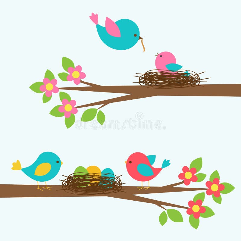 Family of birds stock vector. Illustration of cartoon - 30831844