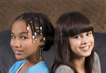 Two cute girls stock image. Image of teens, friends, girls - 2223905