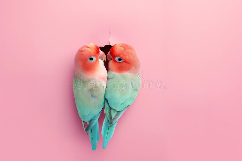 Two cute lovebirds stock image. Image of yellow, blue - 314377089
