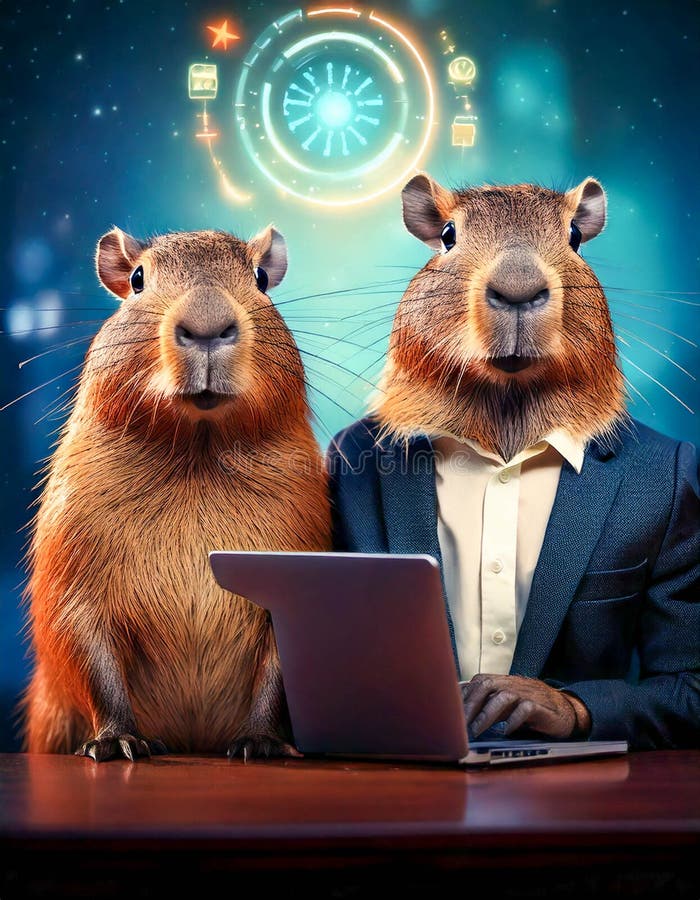 Cute Professional Capybara Stock Illustrations – 85 Cute Professional ...