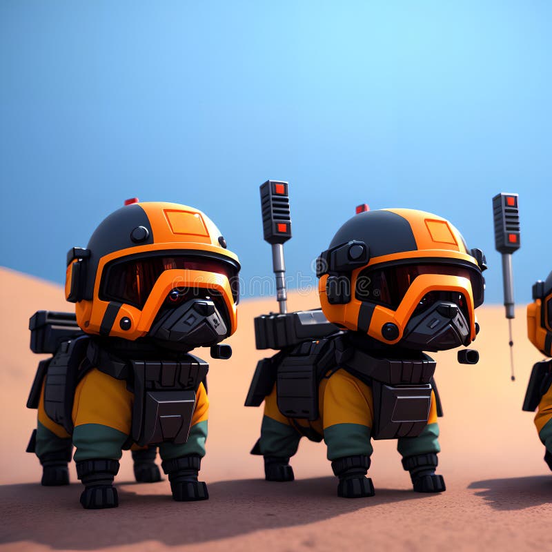 Two Cute Special Anti Terrorist Dogs Unit Officers, AI Generated Stock ...