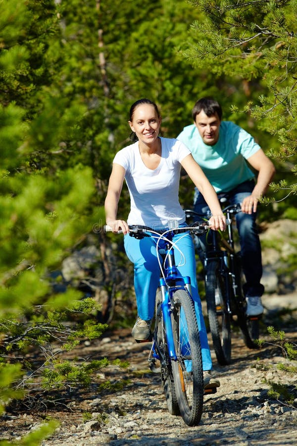 Two cyclists stock image. Image of female, healthy, adult - 29514453