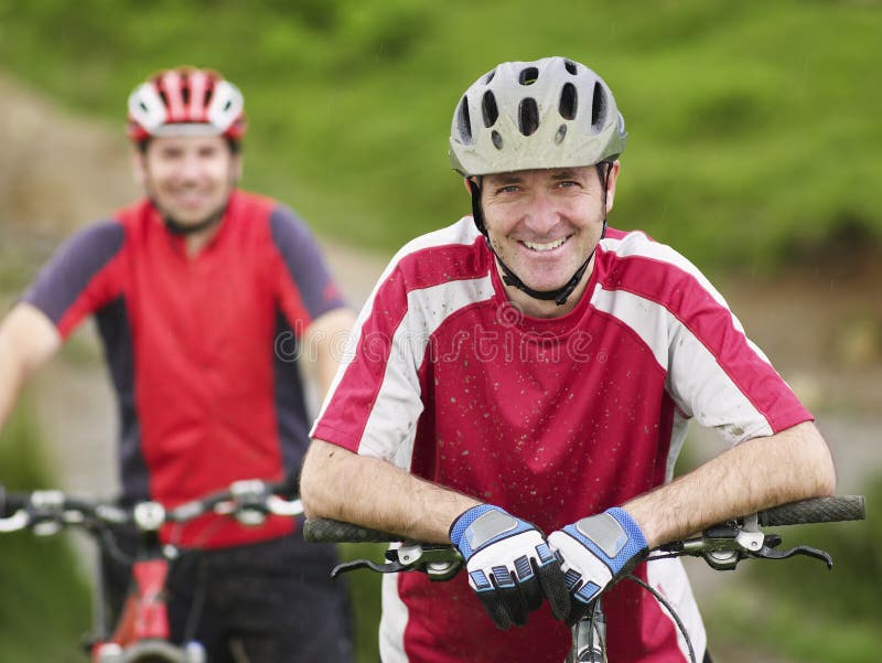 Two Cyclists Outdoors stock image. Image of friends, activity - 33909275