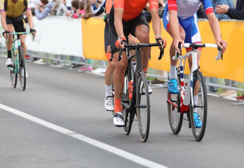Cyclists during the Road Race Stock Image - Image of wheels, cycling ...