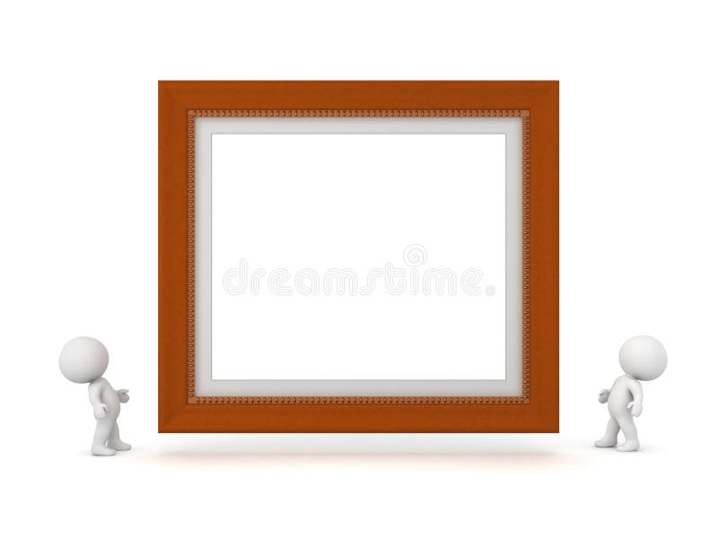 Two 3D Characters Looking Up at an Atom with 3 Electrons Stock ...