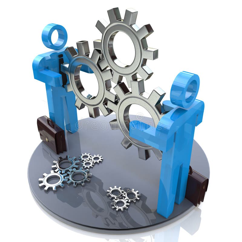 Blue gears stock vector. Illustration of device, clock - 6186524