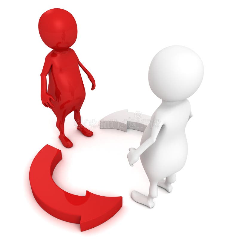 Two People Circle Arrows Stock Illustrations – 77 Two People Circle ...
