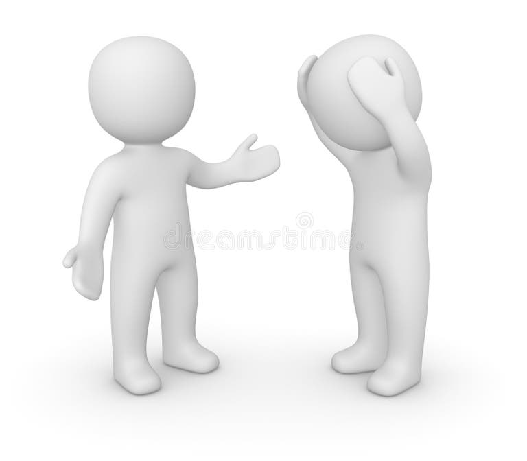 Two 3d men speaking. stock illustration. Illustration of dialogue ...