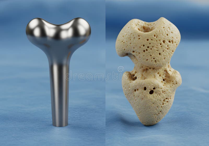 Medical Bone Models Comparison Illustration Stock Illustration ...