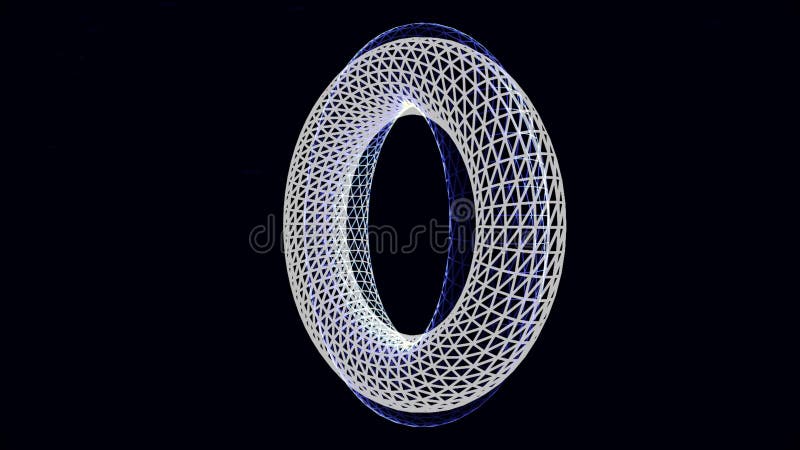 Two 3D Rotating Rings Frames on Black Background, Seamless Loop ...
