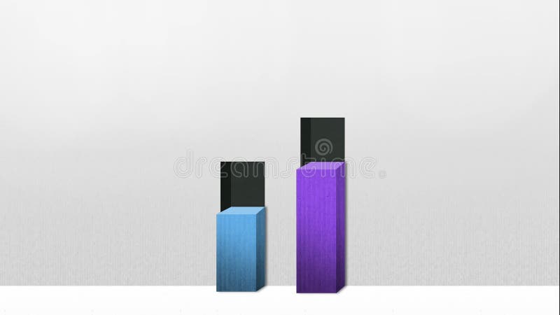 Two 3D Square Bar Chart, Increase Economic Graph (included Alpha) Stock ...