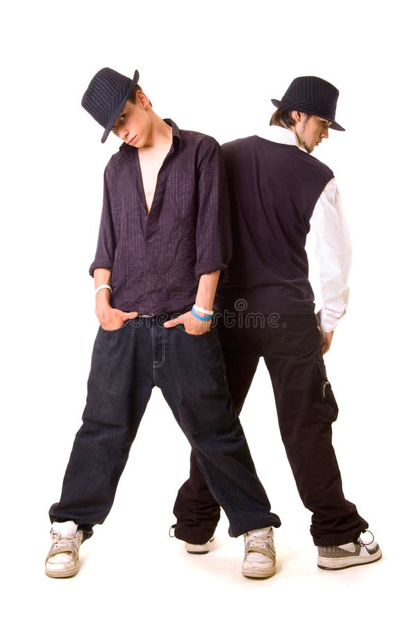 Two Dancers Standing Back To Back Stock Image - Image of style, gaze ...