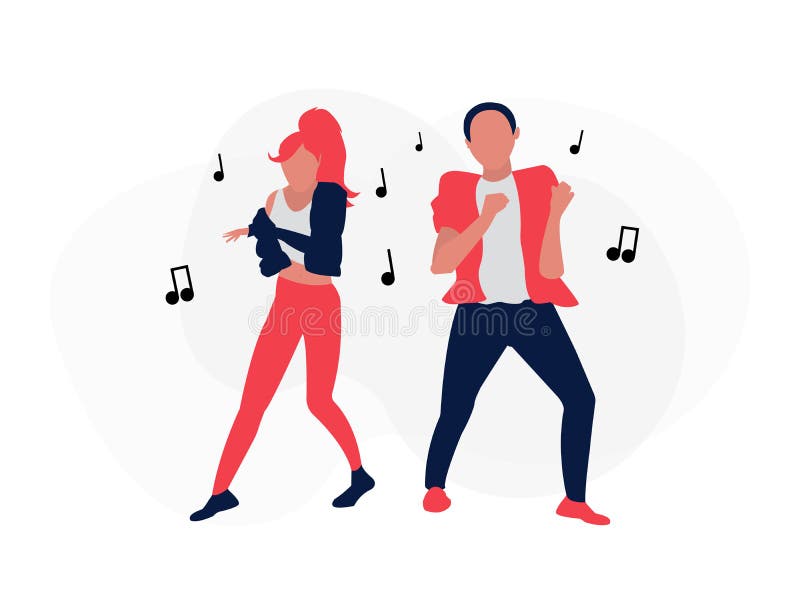 Two dancing people. stock vector. Illustration of funny - 145080051