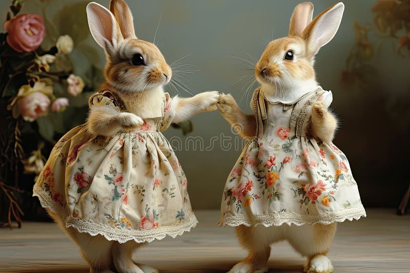 Dancing Rabbits Stock Illustrations – 221 Dancing Rabbits Stock ...