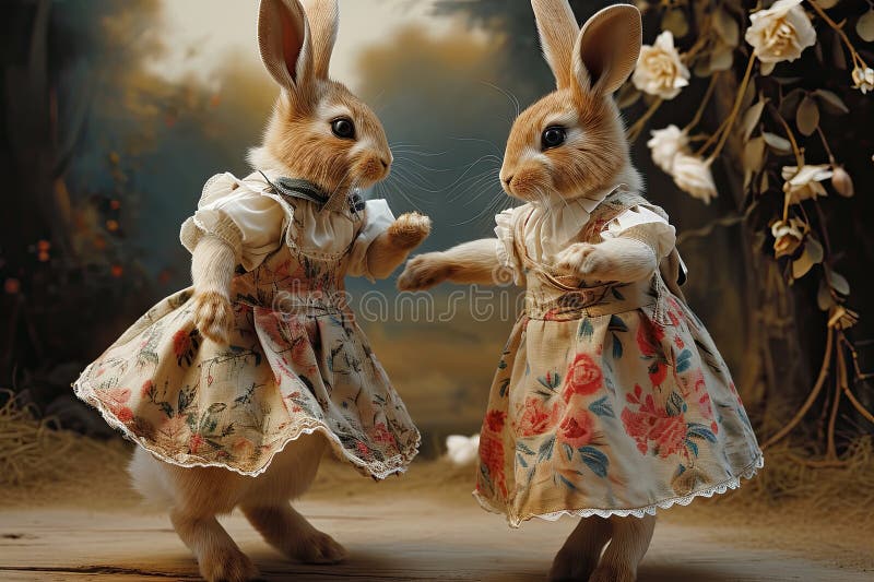 Dancing Rabbits Stock Illustrations – 221 Dancing Rabbits Stock ...