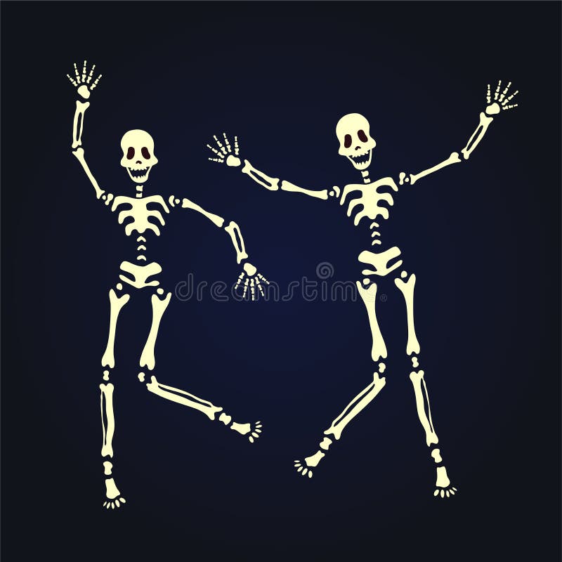 Dancing Skeletons stock vector. Illustration of disco - 9603706