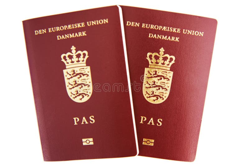Two danish passports stock image. Image of global, denmark - 68390087