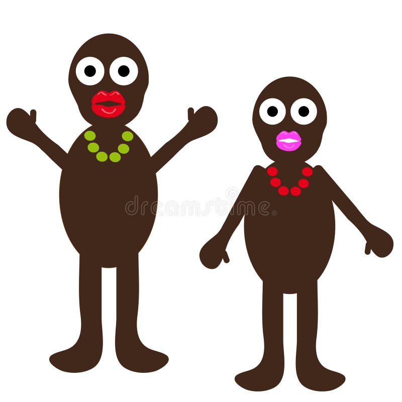Two Dark Skinned Men on White Background Stock Vector - Illustration of ...