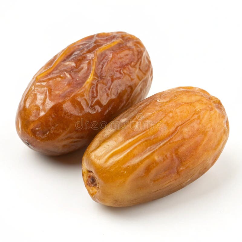 Two Date Fruits on White Background Stock Illustration - Illustration ...