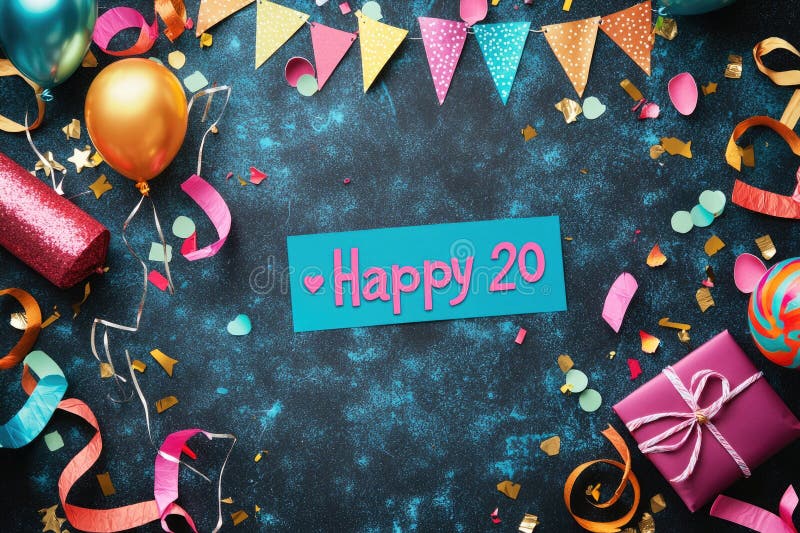 Two Decade Joy: Text Happy 20 Years, Celebrating Twenty Years of ...