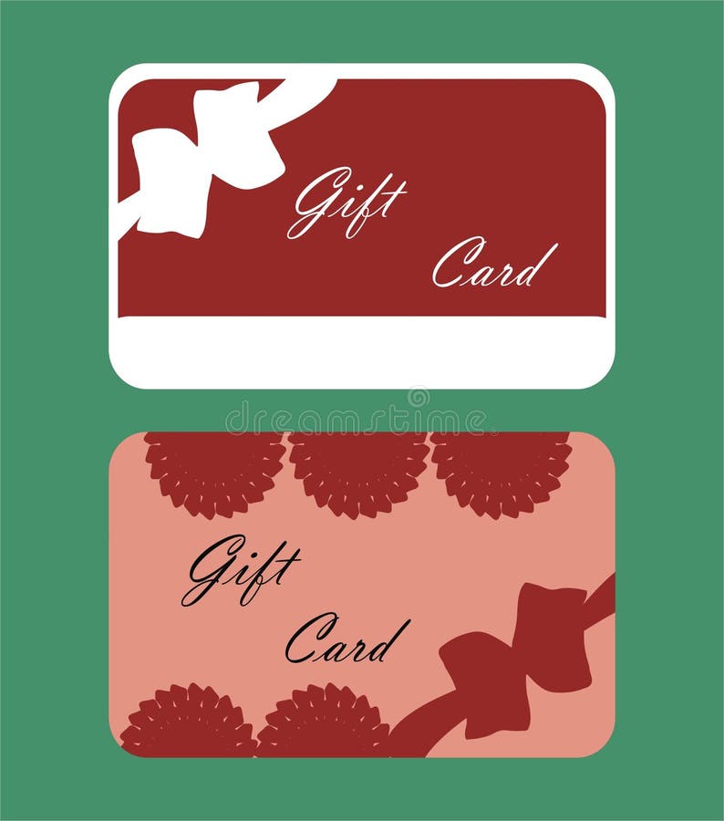 Two decorated gift cards stock vector. Illustration of impact - 48385385
