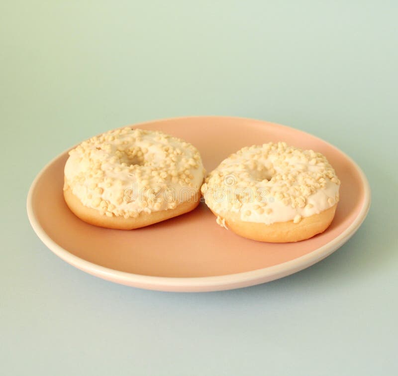 Two Delicious, Fresh Donuts Stock Image - Image of fresh, food: 99370029